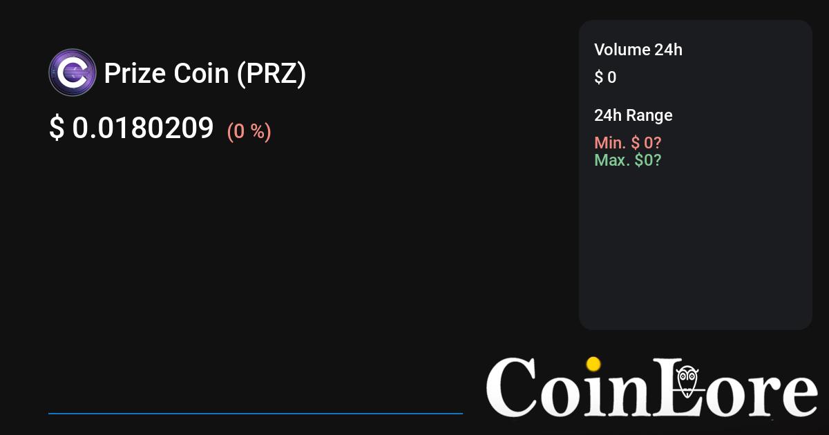 Prize Coin Price, Chart, Market Cap, PRZ Coin Essentials | CoinLore