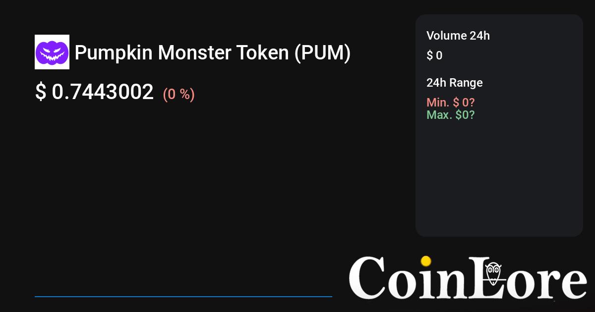 Pumpkin Monster Token Price, Chart, Market Cap, PUM Coin Essentials ...