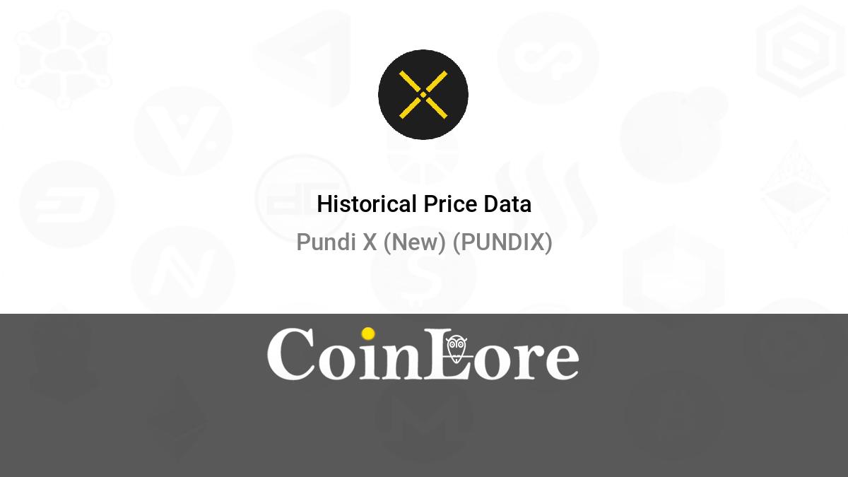 Pundi X (New) (PUNDIX) Historical Prices | CoinLore