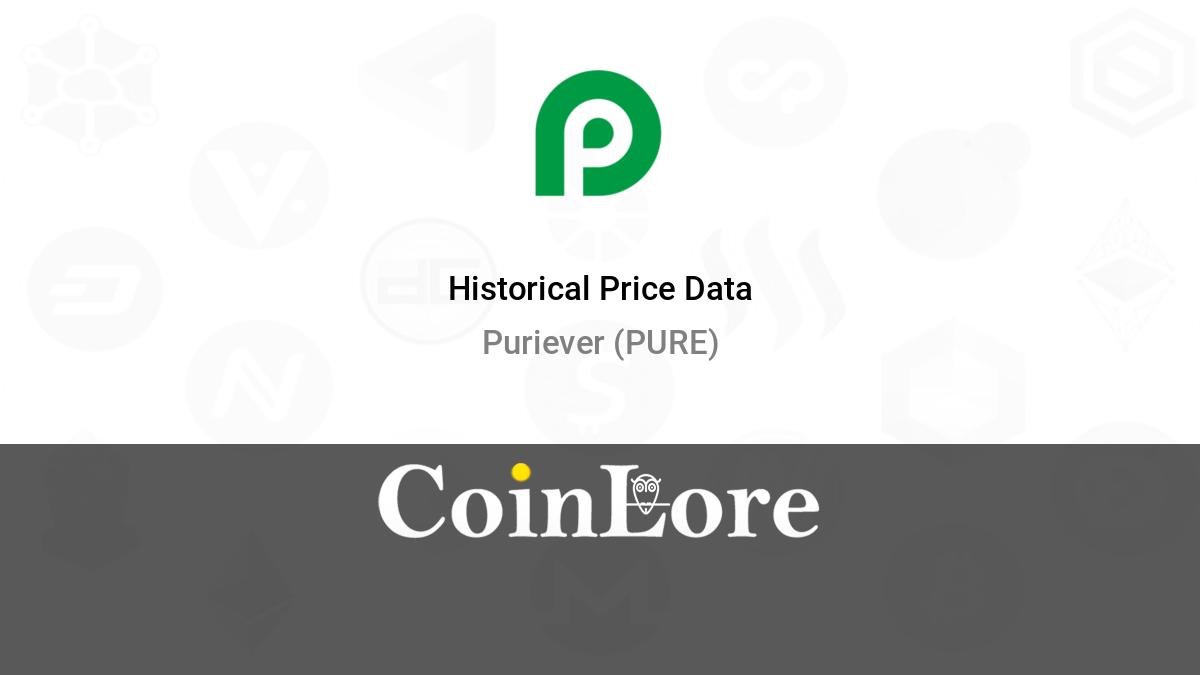 퓨리에버 (PURE) 역사적인 가격 | CoinLore