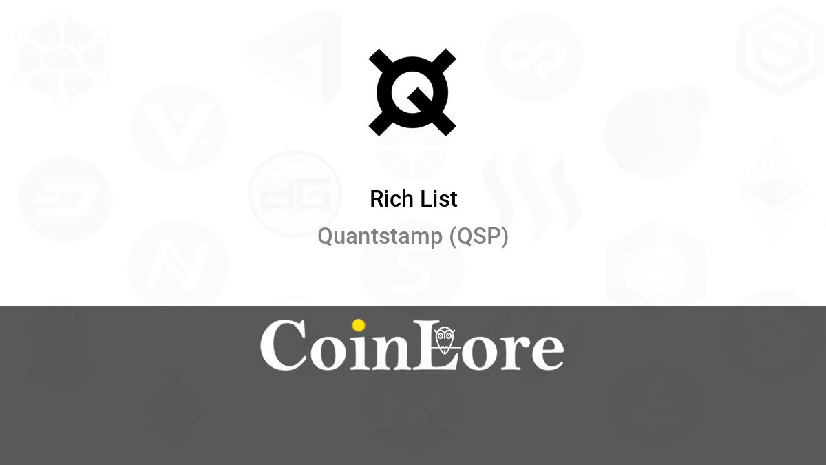Quantstamp Rich List - Top 100 Addresses | CoinLore