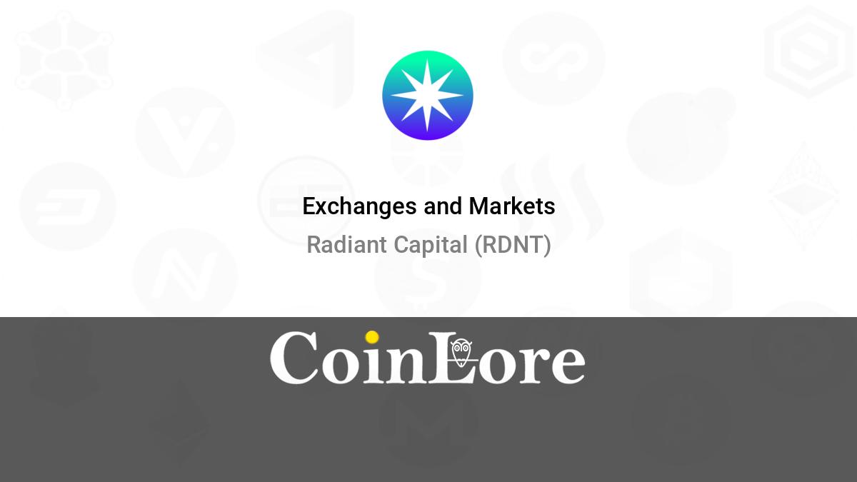 라디언트 캐피탈 (RDNT) 거래소 | CoinLore