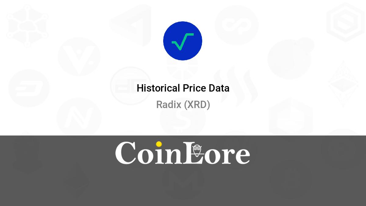 Radix (XRD) Historical Prices | CoinLore