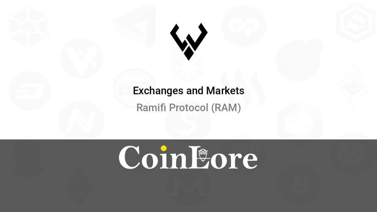 Ramifi Protocol (RAM) Exchanges - Where to Buy,Sell,Trade | CoinLore