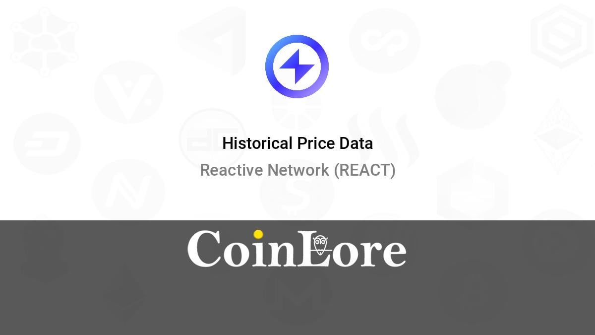 Reactive Network (REACT) Historical Prices | CoinLore