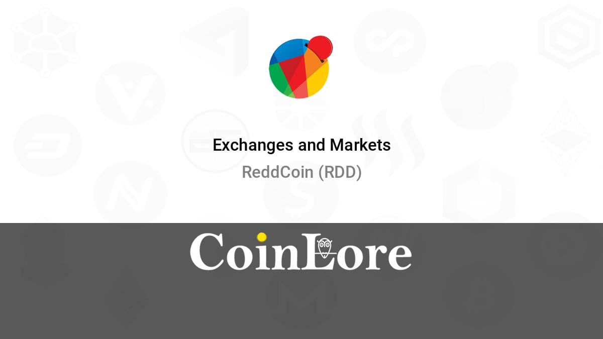 Reddcoin (RDD) Exchanges - Where to Buy,Sell,Trade | CoinLore