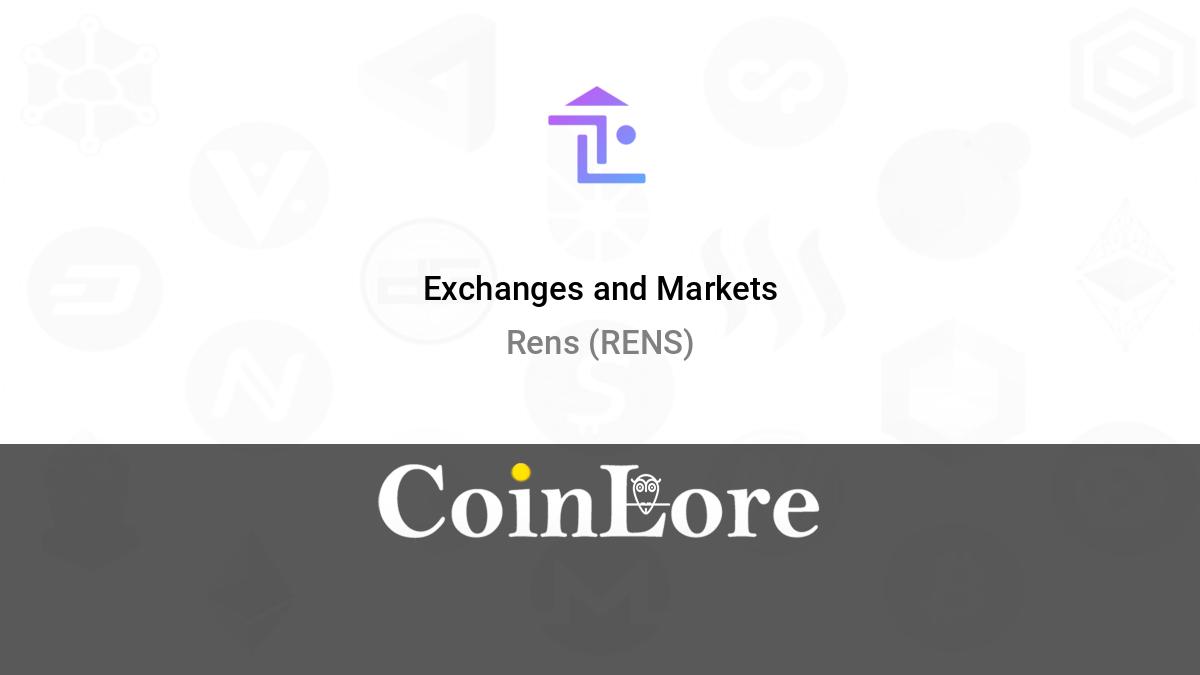 Rens (RENS) Exchanges - Where to Buy,Sell,Trade | CoinLore