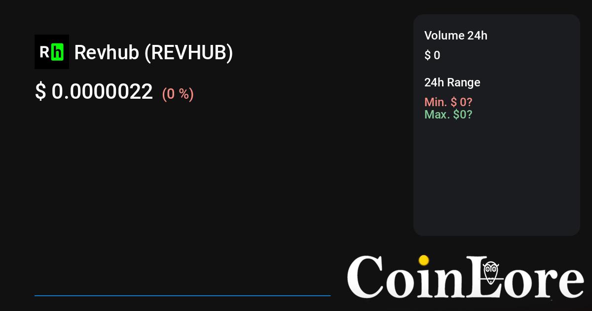 Revhub Price, Chart, Market Cap, REVHUB Coin Essentials | CoinLore