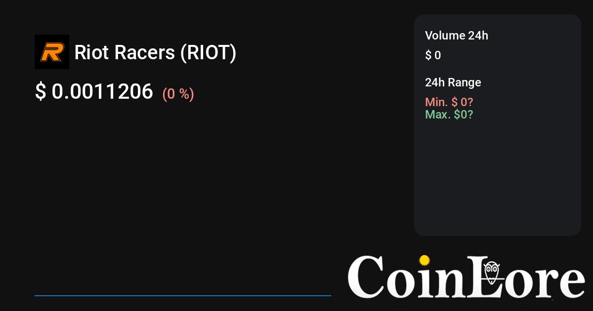 Riot Racers Price, Chart, Market Cap, RIOT Coin Essentials | CoinLore
