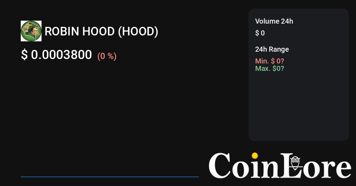 ROBIN HOOD Price, Chart, Market Cap, HOOD Coin Essentials | CoinLore