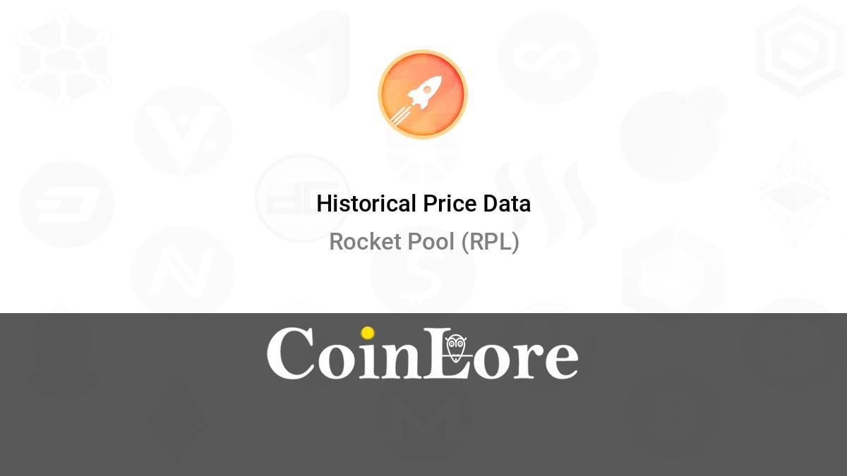 Rocket Pool (RPL) Historical Prices | CoinLore