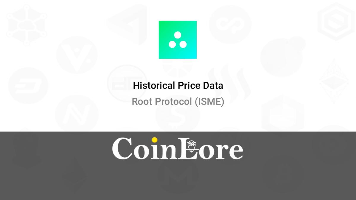 Root Protocol (ISME) Historical Prices | CoinLore