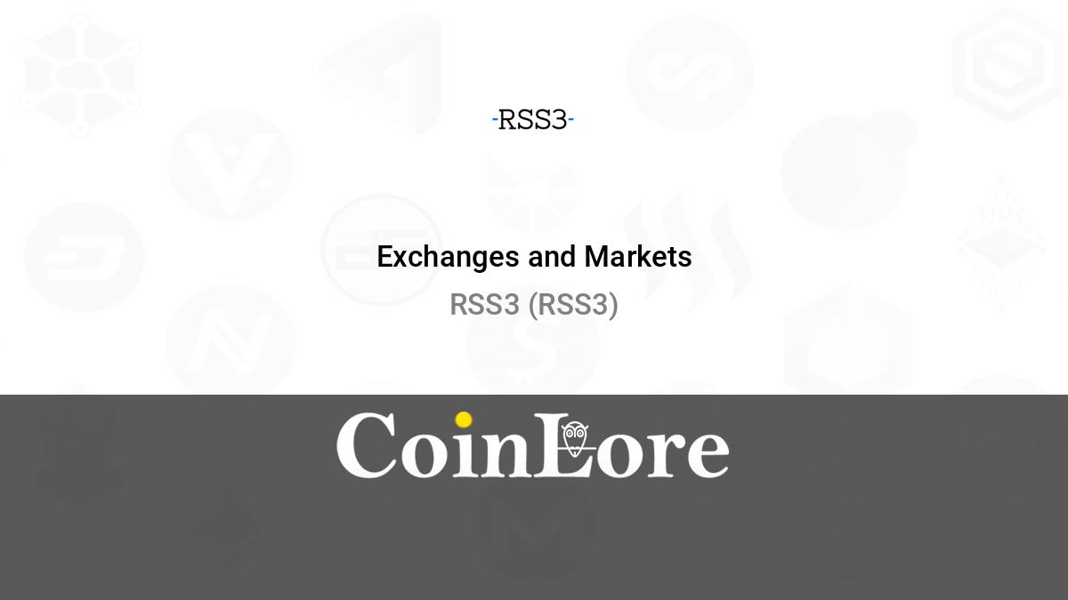 RSS3 (RSS3) Exchanges - Where to Buy,Sell,Trade | CoinLore