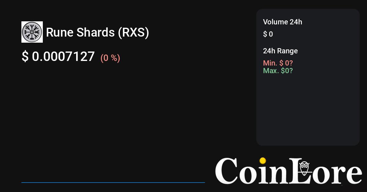 Rune Shards Price, Chart, Market Cap, RXS Coin Essentials | CoinLore