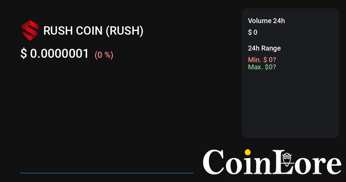 RUSH COIN Price, Chart, Market Cap, RUSH Coin Essentials | CoinLore