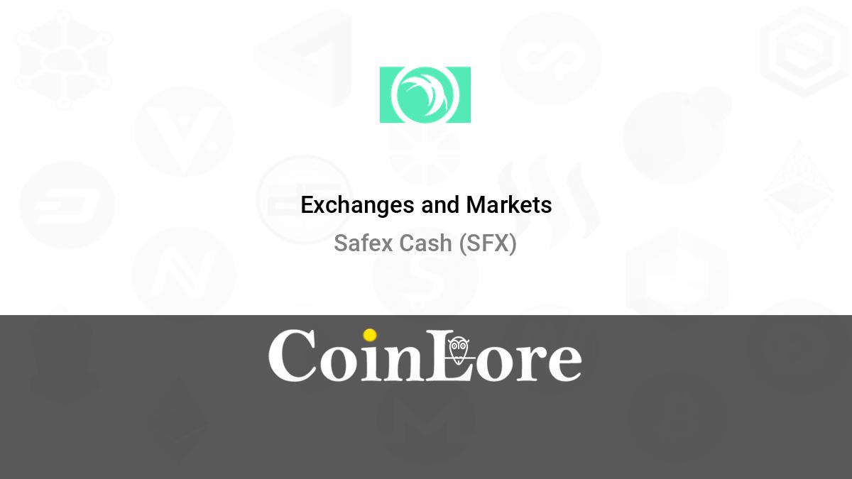 Safex Cash (SFX) Exchanges - Where to Buy,Sell,Trade | CoinLore