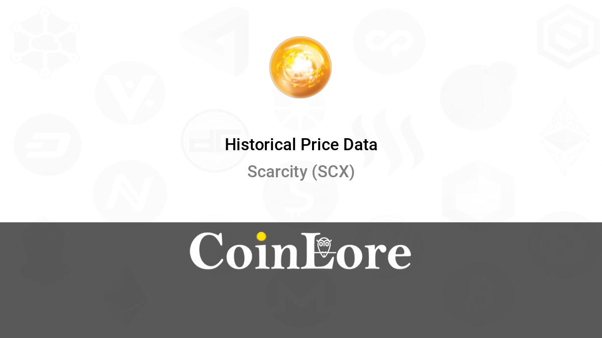 Scarcity (SCX) Historical Prices | CoinLore