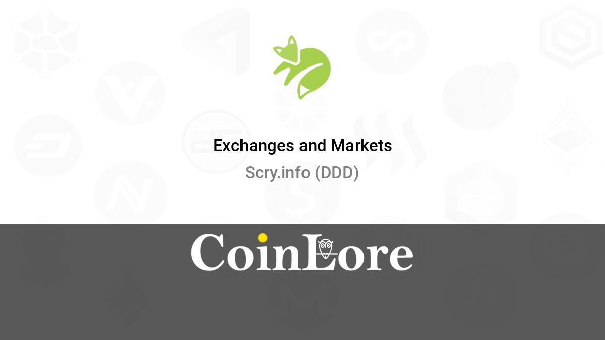 Scry.info (DDD) Nasıl Ve Nereden Alınır | CoinLore