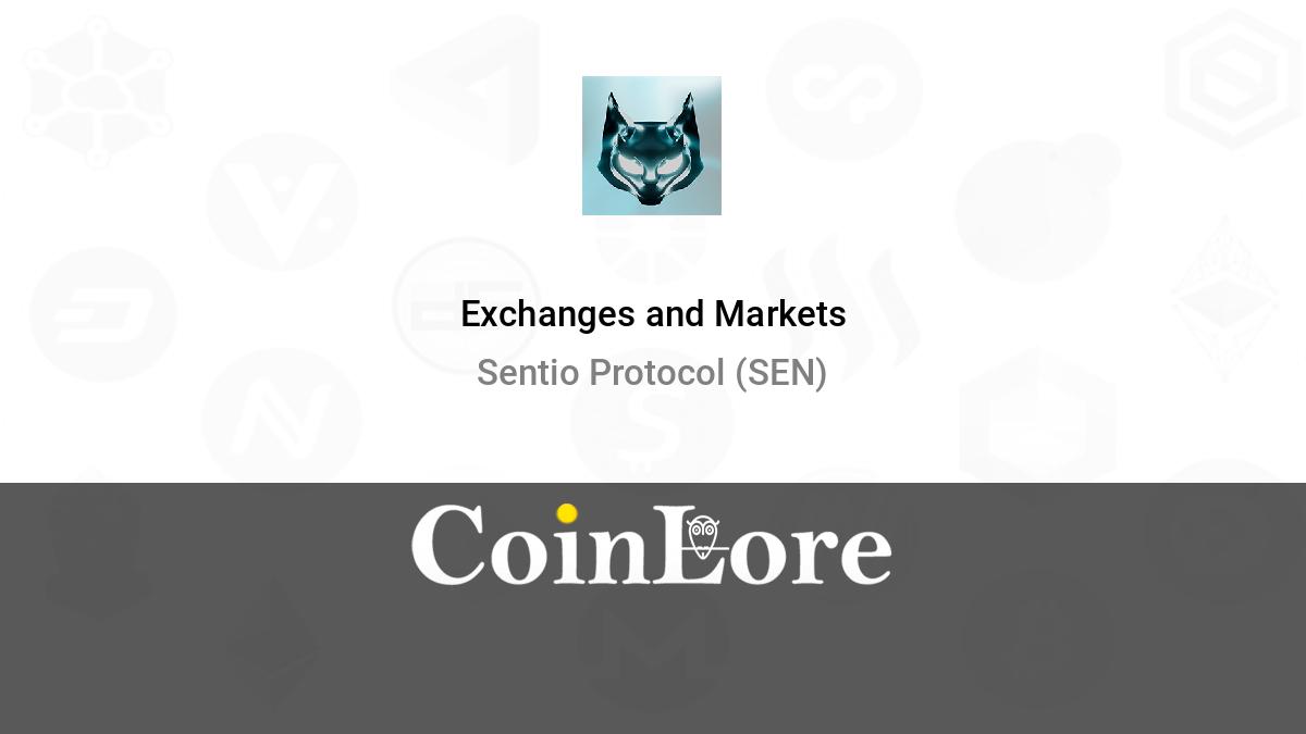 Sentio Protocol (SEN) Exchanges - Where to Buy,Sell,Trade | CoinLore