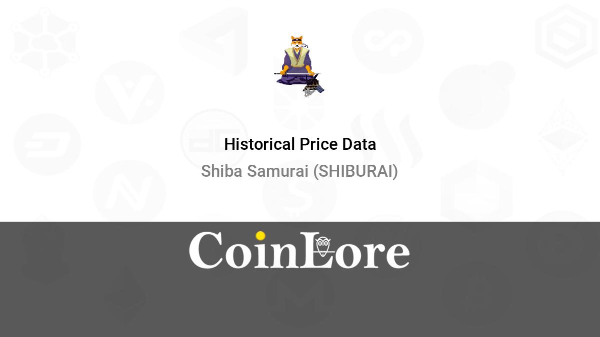Shiba Samurai (SHIBURAI) Historical Prices | CoinLore