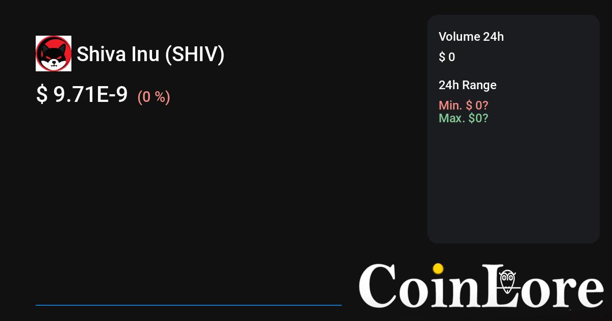 Shiva Inu Price, Chart, Market Cap, SHIV Coin Essentials | CoinLore
