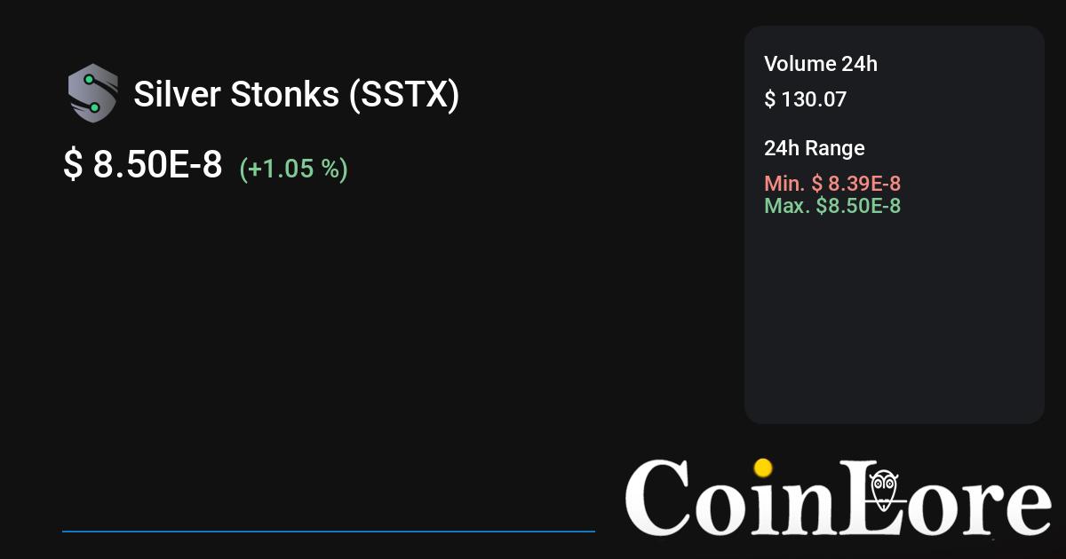 Silver Stonks Price, Chart, Market Cap, SSTX Coin Essentials | CoinLore