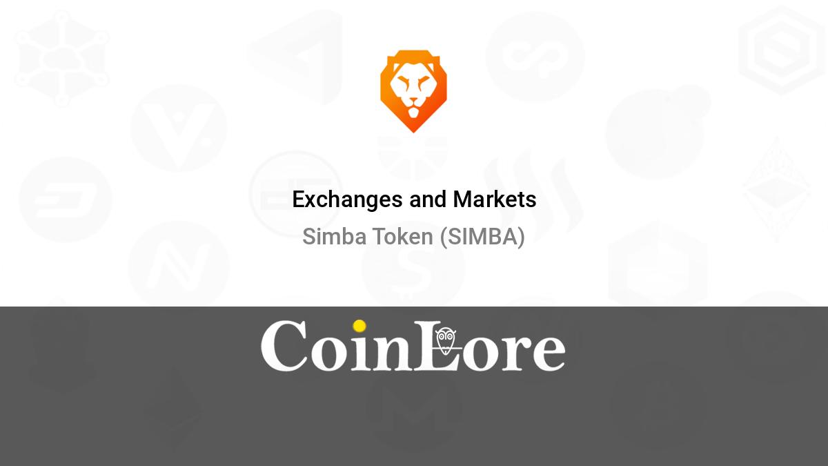 Simba Token (SIMBA) Exchanges - Where to Buy,Sell,Trade | CoinLore