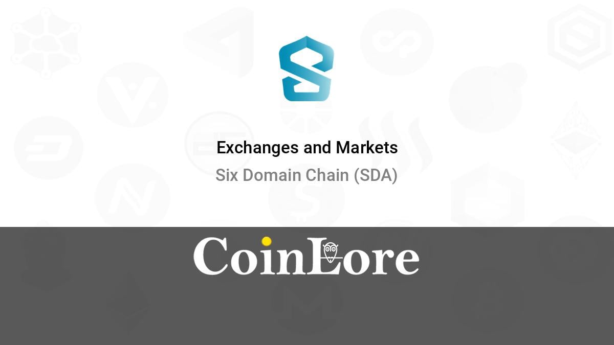 Six Domain Chain (SDA) Exchanges - Where to Buy,Sell,Trade | CoinLore