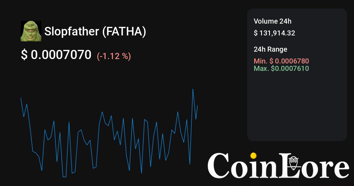 Slopfather Price, Chart, Market Cap, FATHA Coin Essentials | CoinLore