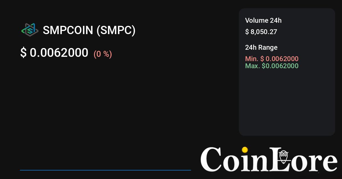 SMPCOIN 가격, 차트, SMPC 코인 완벽 정보/미터법 | CoinLore
