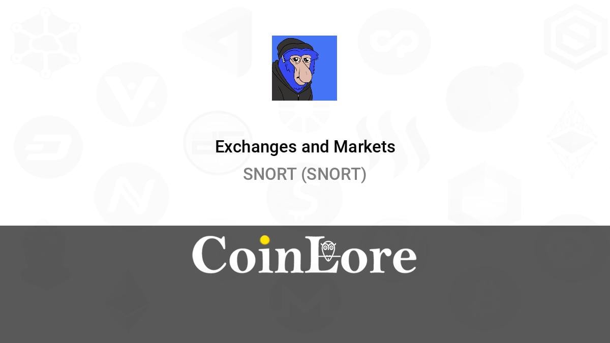 SNORT (SNORT) Exchanges - Where to Buy,Sell,Trade | CoinLore