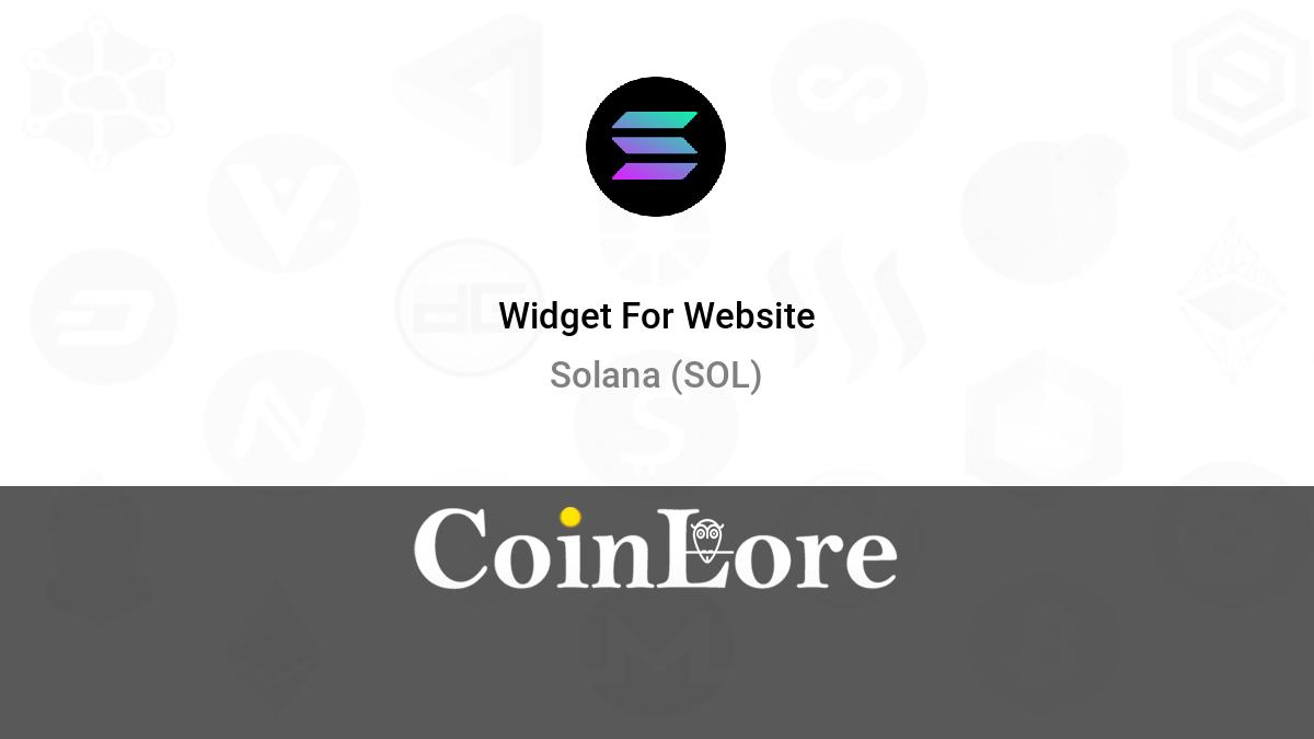 Solana (SOL) widget téléscripteur de cours | CoinLore