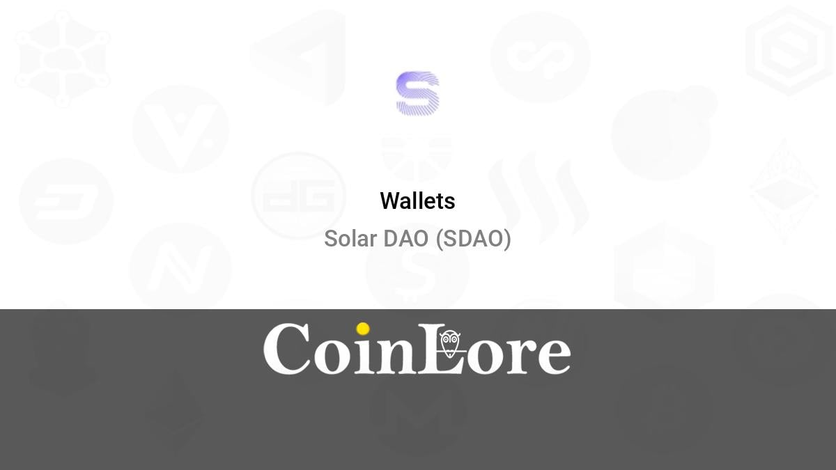 List of Top Solar DAO (SDAO) Wallets | CoinLore