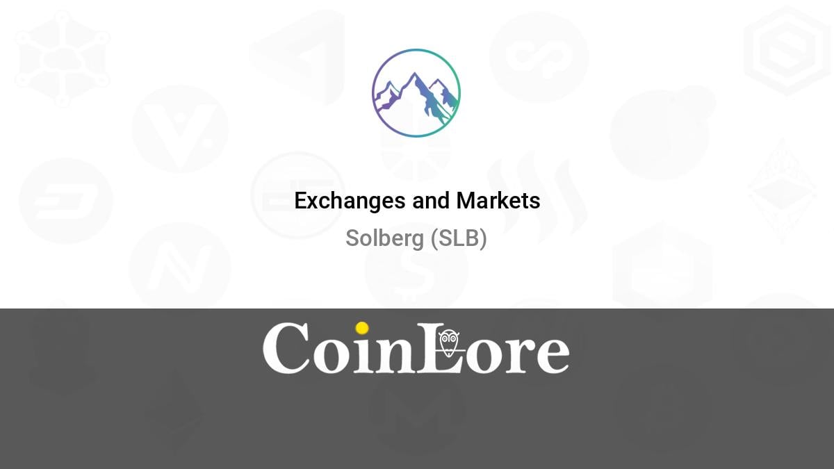 Solberg (SLB) Exchanges - Where to Buy,Sell,Trade | CoinLore