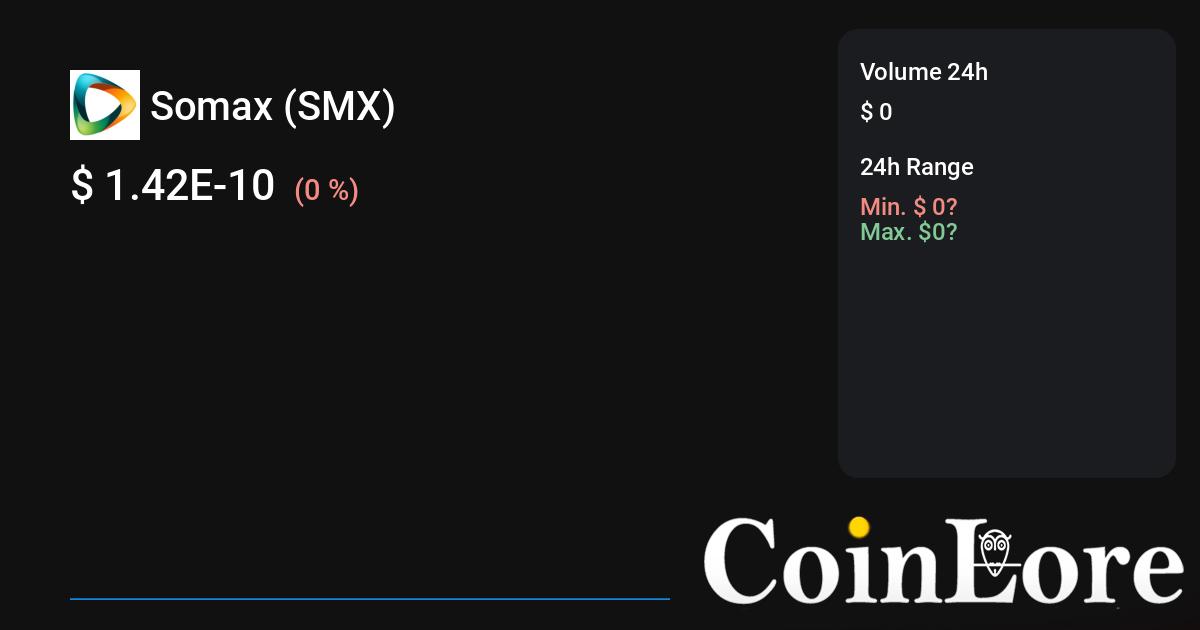 Somax Price, Chart, Market Cap, SMX Coin Essentials | CoinLore