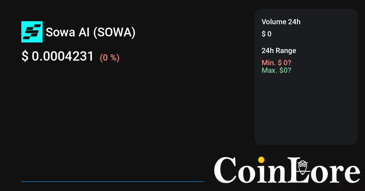 Sowa AI Price, Chart, Market Cap, SOWA Coin Essentials | CoinLore