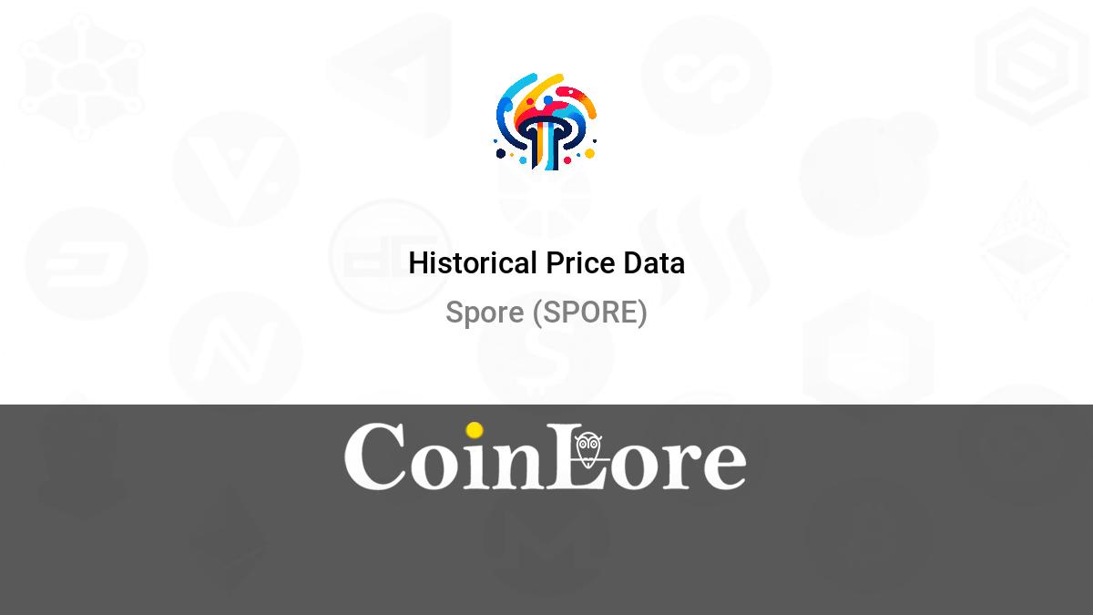 Spore (SPORE) Historical Prices | CoinLore