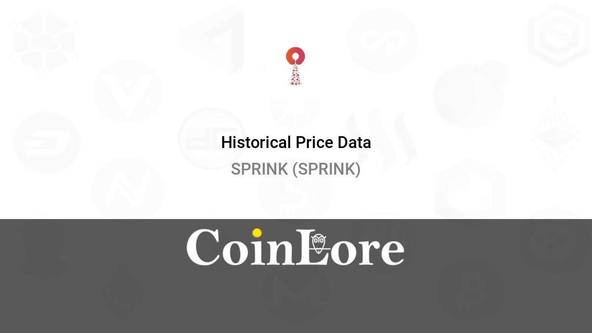 Sprink (SPRINK) 역사적인 가격 | CoinLore