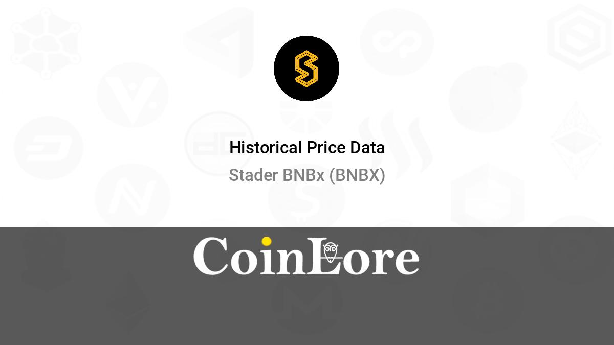 Stader BNBx (BNBX) Historical Prices | CoinLore
