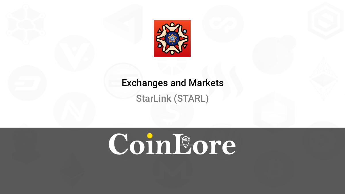 StarLink (STARL) Exchanges - Where to Buy,Sell,Trade | CoinLore