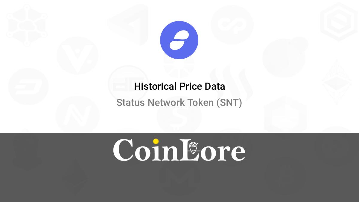 스테이터스네트워크토큰 (SNT) 역사적인 가격 | CoinLore
