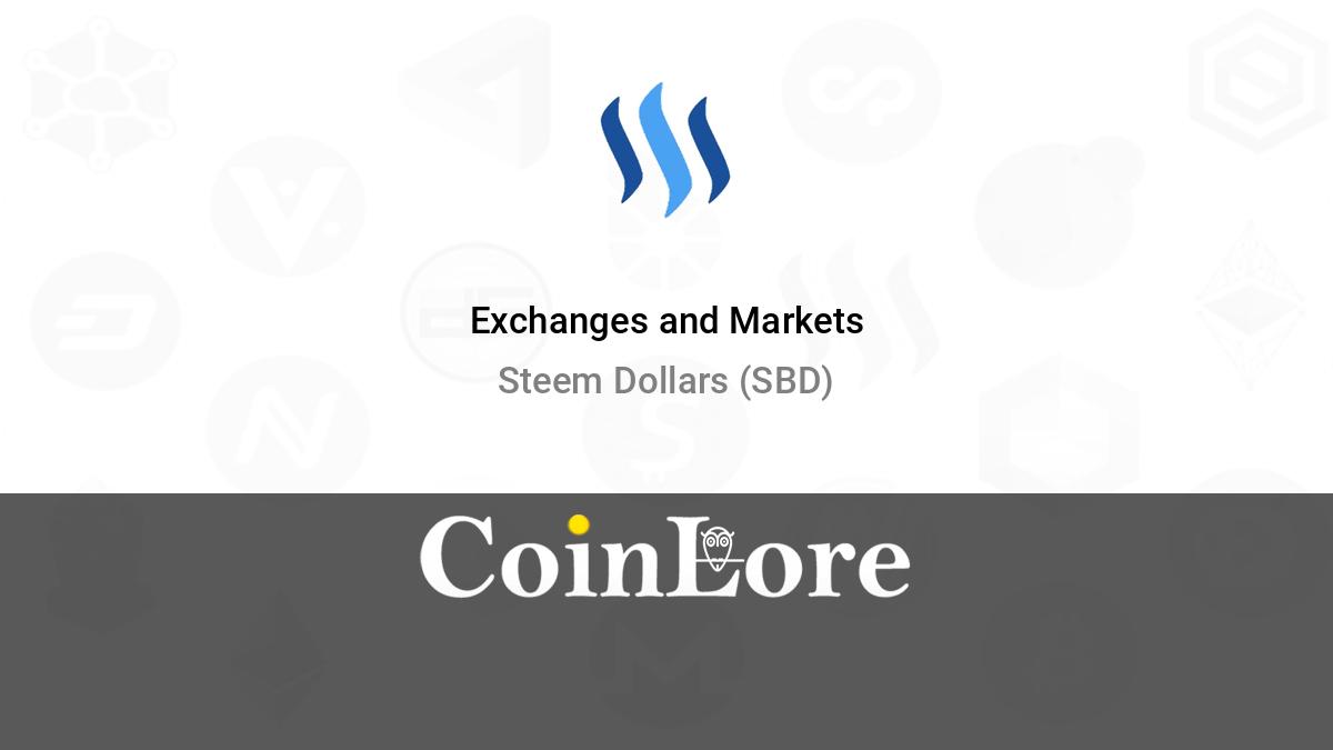 스팀달러 (SBD) 거래소 | CoinLore