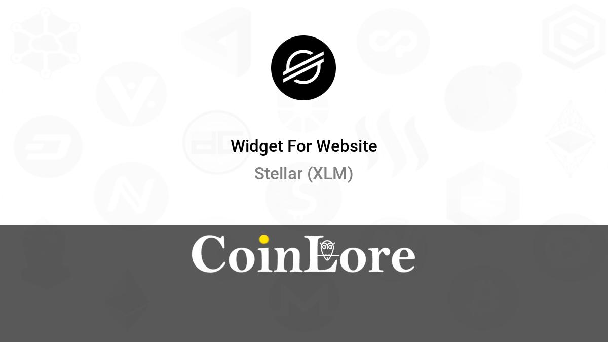 ステラ (XLM)価格ティッカーウィジェット | CoinLore