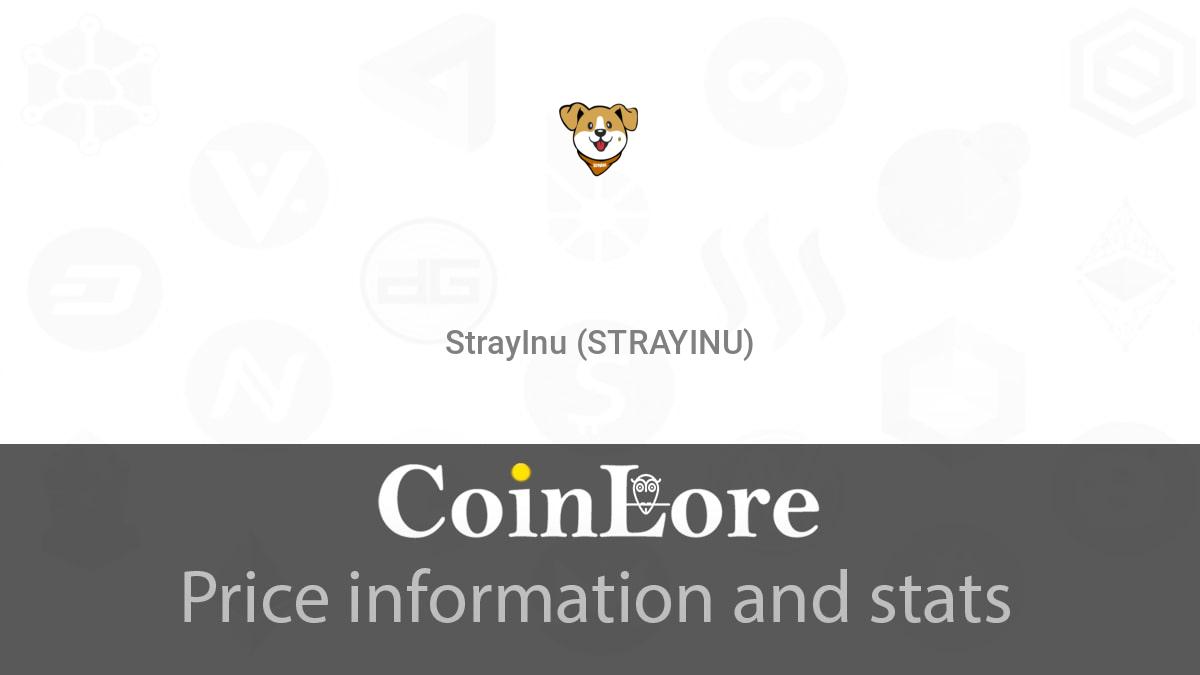 StrayInu Price, Chart, Market Cap, STRAYINU Coin Essentials | CoinLore