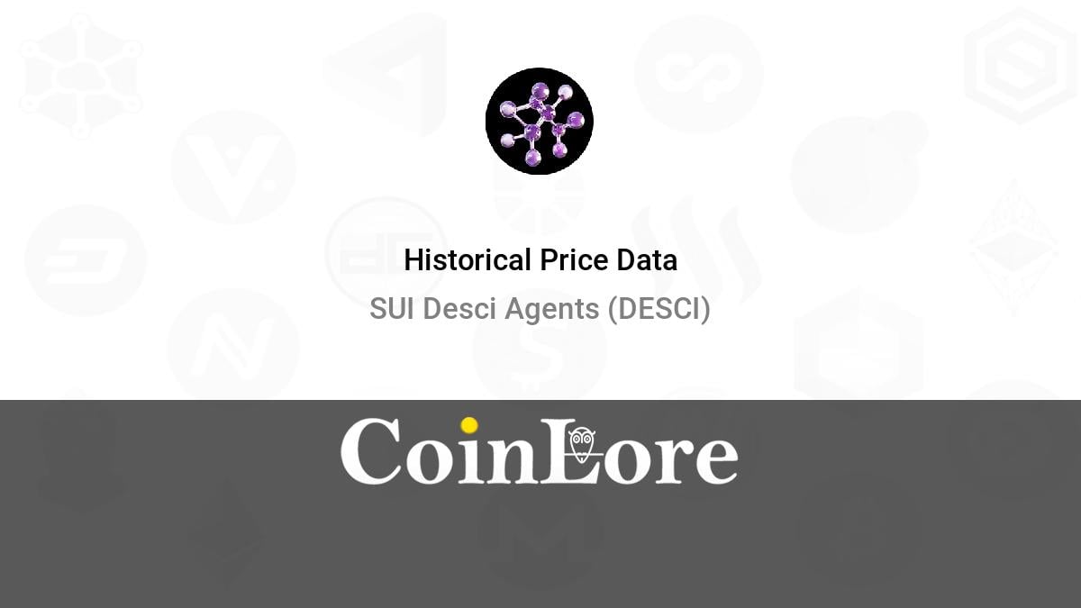 SUI Desci Agents (DESCI) Historical Prices | CoinLore