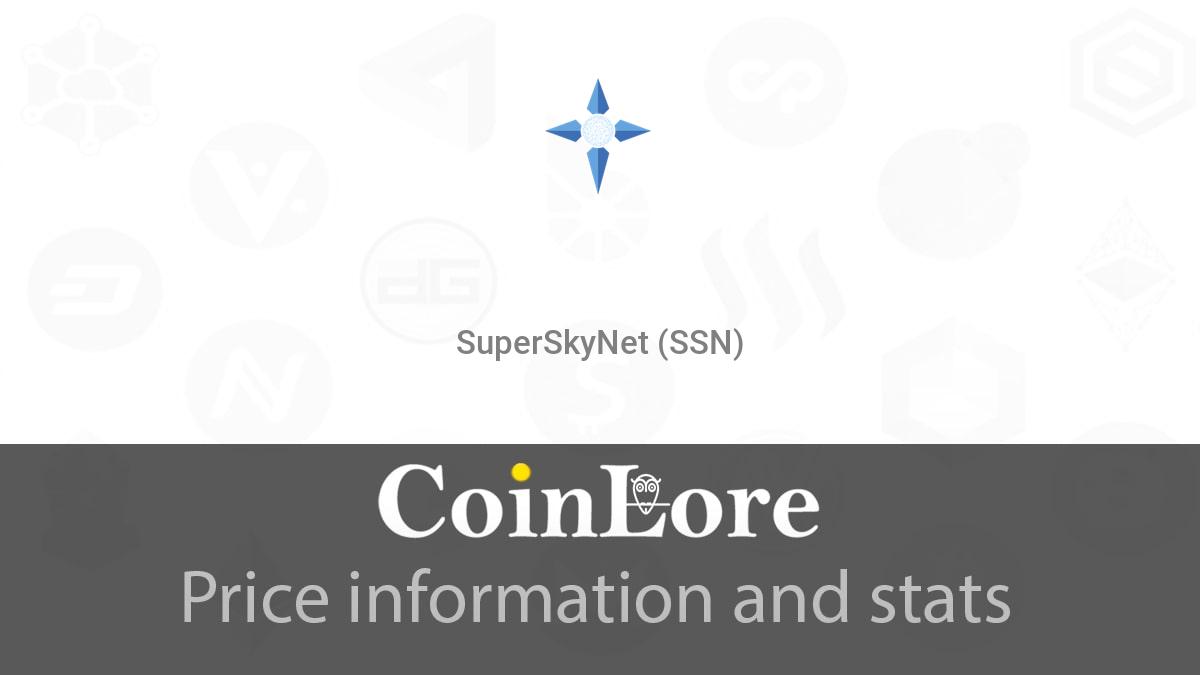 SuperSkyNet Price, Chart, Market Cap, SSN Coin Essentials | CoinLore