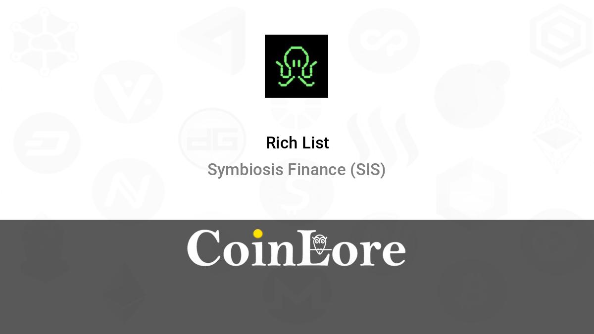 Symbiosis Finance Rich List - Top 100 Addresses | CoinLore
