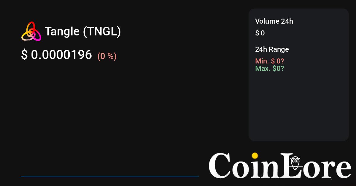 Tangle Price, Chart, Market Cap, TNGL Coin Essentials | CoinLore
