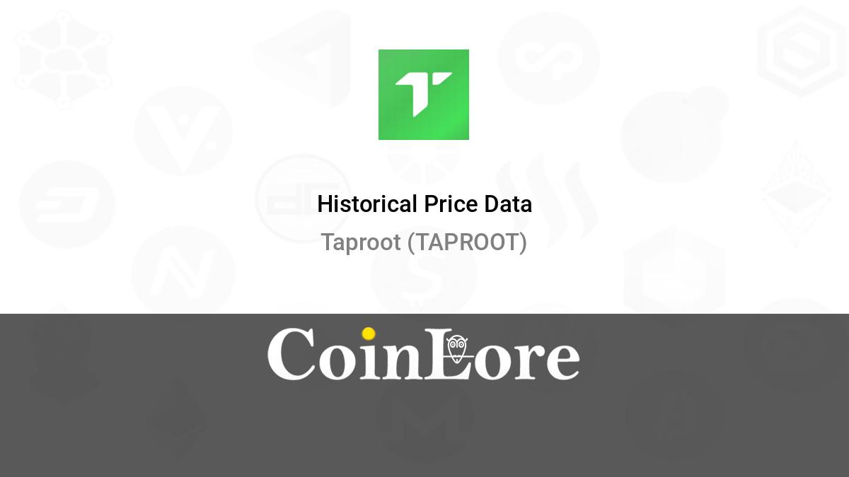 Taproot (TAPROOT) Historical Prices | CoinLore
