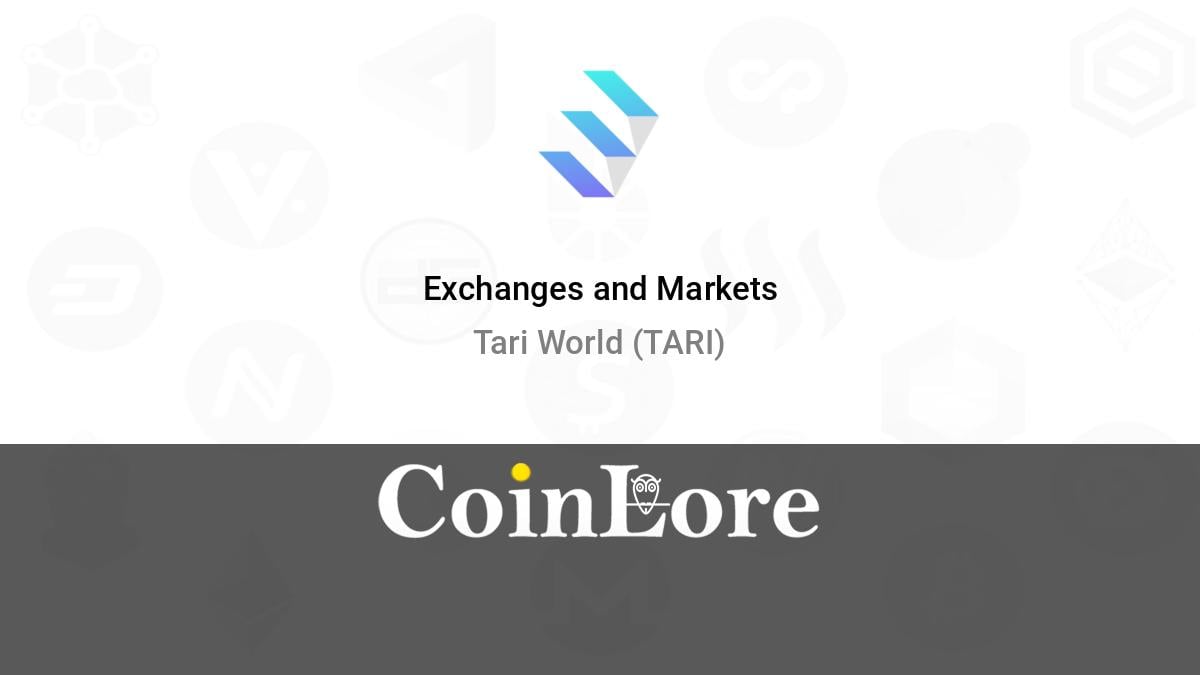 Tari World (TARI) Exchanges - Where to Buy,Sell,Trade | CoinLore